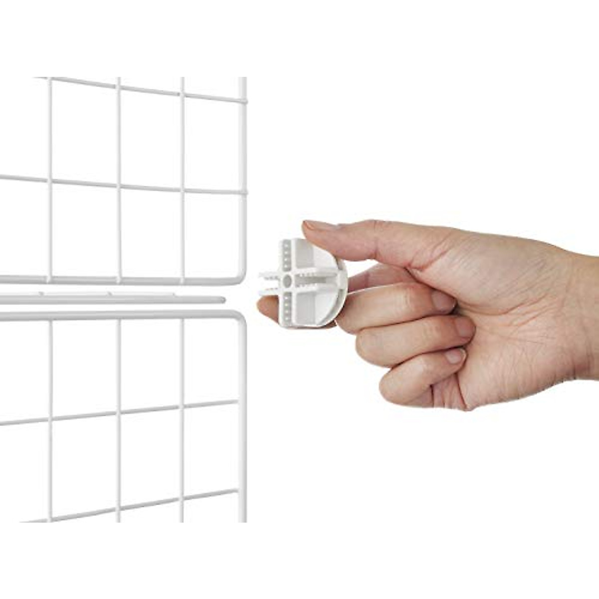 Whitmor Storage Cubes - Stackable Interlocking Wire Shelves - White (Set of 6)