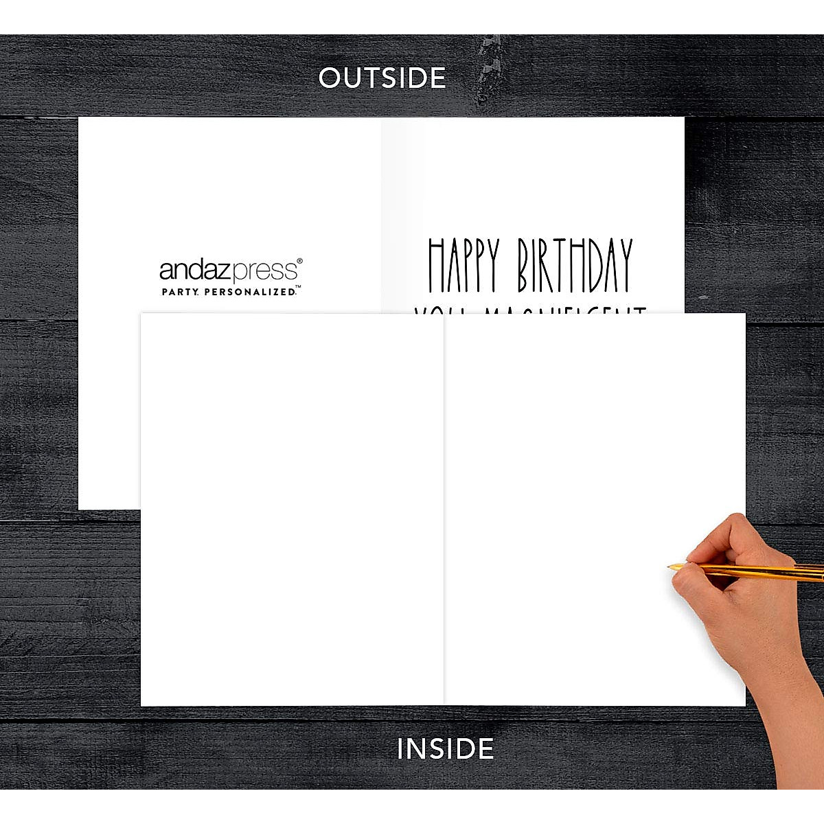 Andaz Press Funny Jumbo Birthday Card With Envelope 8.5 x 11 inch, Greeting Card, Happy Birthday You Magnificent Bastard