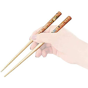 Spirited Away Bamboo Chopstick 2pcs Set -Anti-Slip Grip for Ease of Use - Authentic Japanese Design - Lightweight, Durable and Convenient