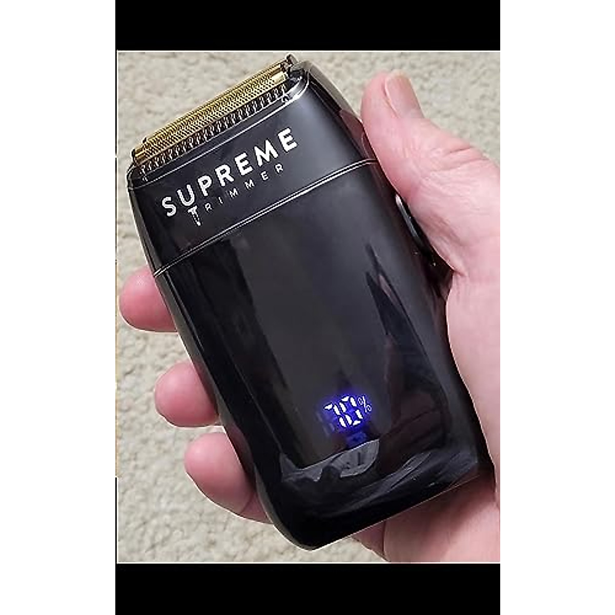 SUPREME TRIMMER Foil Shaver STF600 | Men's Electric Razor for Men (60 Min Runtime) Mens Head Shaver Barber use | Crunch Lite Black