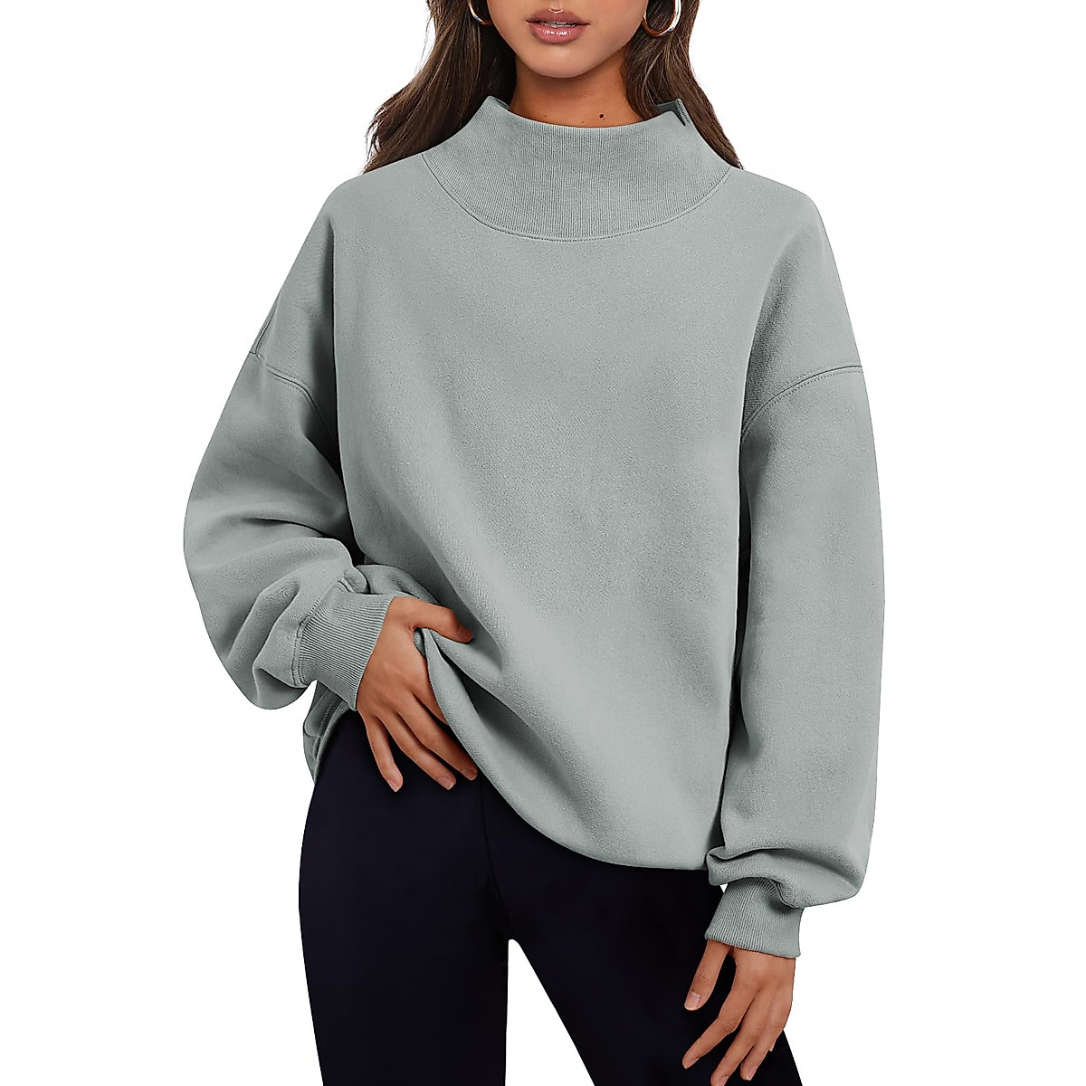 Trendy Queen Womens Oversized Sweatshirts Fall Fashion 2024 Crewneck Pullover Fleece Cute Hoodies Loose Teen Girls Y2K Outfits Clothes