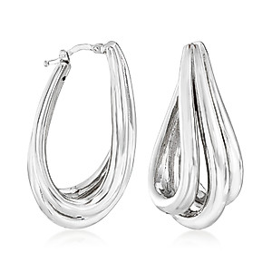 Ross-Simons Italian Sterling Silver Twisted Hoop Earrings