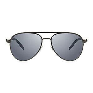 Foster Grant unisex adult Colin Super Flat Sunglasses Sunglasses, Dark Gunmetal, 55mm US