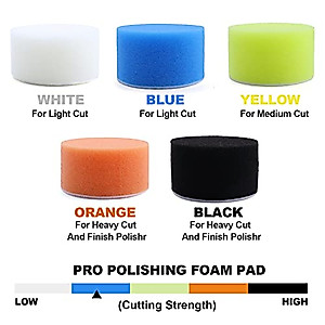 POLIWELL 120 PCS 2 Inch Sanding Discs Hook and Loop 60 to 10000 Wet Dry Sandpaper with 1/4" Shank Backing Pad,Polishing Pads and Buffering Pad for Drill Grinder Rotary Tools,Wood Metal Jewelry