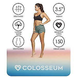 Colosseum Active Women's Simone Cotton Blend Yoga and Running Short (Mallard Green, Small)