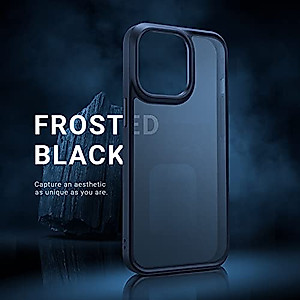TORRAS Shockproof Compatible for iPhone 13 Pro Max Phone Case, [Military Grade Drop Protection] [Sleek Premium Touch] Translucent Matte Phone Case for iPhone 13 Pro Max Case, Guardian Series, Black