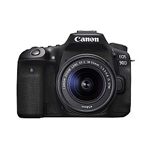 Canon 90D Digital SLR Camera with 18-55 is STM Lens (Renewed)