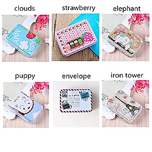 maxgoods Storage Boxes Stationery Cartoon Hairpin Jewelry Box Desktop Iron Dustproof(elephant)