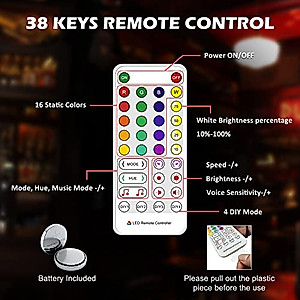 VONCI LED Lighted Liquor Bottle Display Shelf,16 Inch 2 Step Illuminated Bottle Display Shelf LED Lighted Bar Shelf with Remote Control App Control for Home Commercial Bar Party Accessories