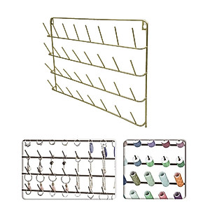 Tachiuwa Large Sewing Thread Rack, Accessories Organizer Tools Bobbin Supplies Gold Spool Holder for Yarn Cone Crocheting Sewing Quilting