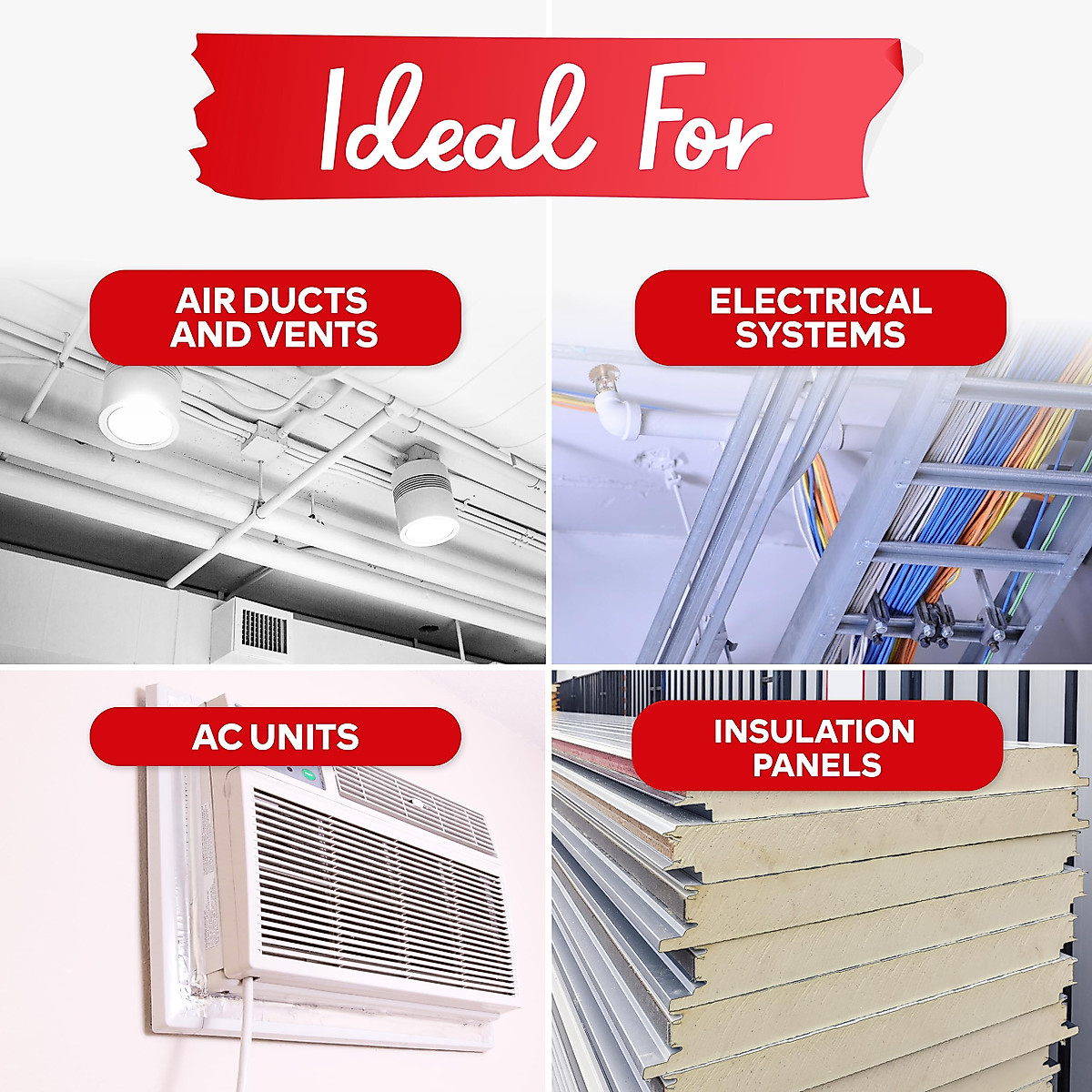 XFasten Aluminum Foil Tape for Ductwork 1 Inch x 55 Yards 3-Pack (495 Feet) 3.6mil Aluminum Tape for Ductwork Heavy Duty Dryer Vent Tape Foil and Seal HVAC Tape for Ducts, High Temp HVAC Duct Tape