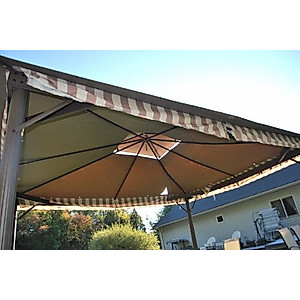 Garden Winds Replacement Canopy Top Cover for Living Home 10 x 12 Gazebo - Riplock 350 - Beige
