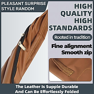 ZSHJGJR Traditional Takedown Recurve Bow Case - 60 inch Archery Bow Cases, PU Leather Recurve Bow Case with 6 Arrow Slots, Moisture, Splash & Sun Protection Mounted Archery Bow Bag Accessory