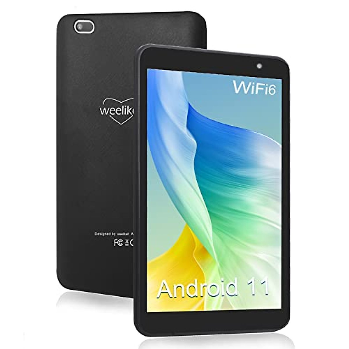 Tablet 8 Inch Android 11 Tablets with 5G+AX WiFi6,weelikeit Quad-Core Processor Tablet PC with 2GB RAM 32GB ROM, 1280x800 IPS HD Display, 5MP+8MP Dual Camera, Bluetooth5.0,GMS(Black)