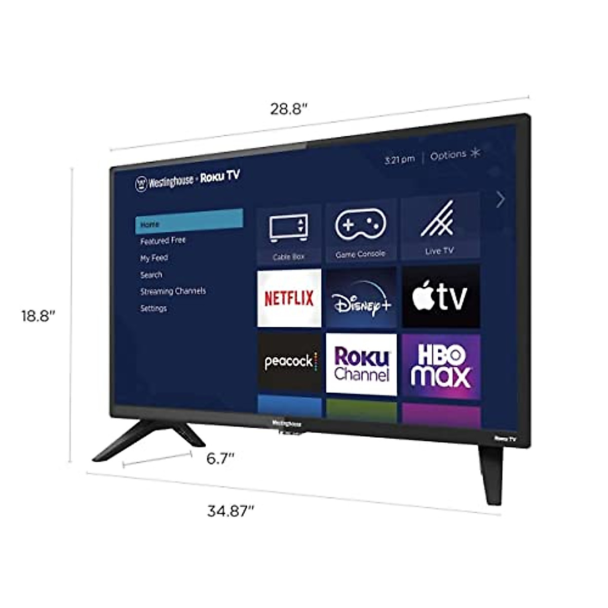 Westinghouse 32" 720P HD Smart Roku TV WR32HT2212 (Renewed)
