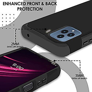 HRWireless Compatible for Revvl 6X 5G, Revvl 6 5G Phone Case [Heavy Duty] Shockproof (Magnetic Mount Friendly) Ultimate Dual-Layer Premium Cover for Protection