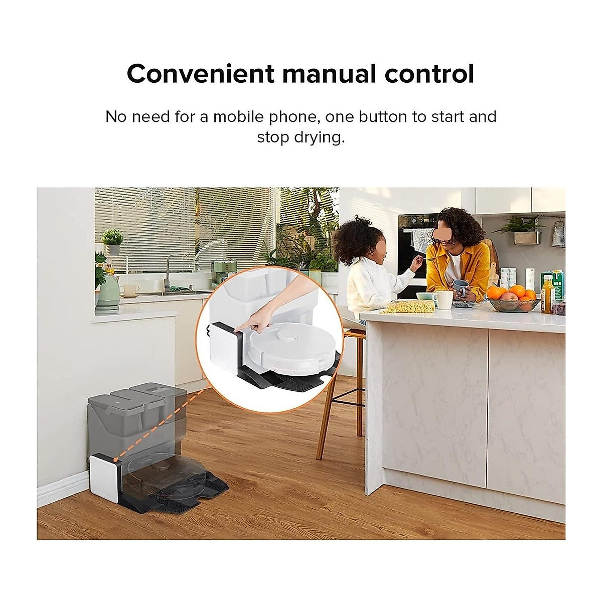 LZDBTP Vacuum Replacement Parts Compatible for Roborock S7 MaxV Ultra,Empty Wash Fill Dock Dryer Module, High-Speed Heat and Air Mop Drying .Vacuum Accessory Kit(Dry Kit-us Adapter)