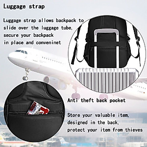 Aolun Custom Travel Laptop Backpack with USB Charging Port Personalized Backpack with Name Picture for Men Women Business