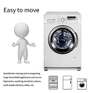 Heavy Duty Extendable Appliance Rollers Mobile Washing Machine Base Extensible Appliance Roller, Dryer Base, Non-Slip, with Wheels (grey)