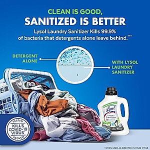 Lysol Sport Laundry Sanitizer Additive, Sanitizing Liquid for Gym Clothes and Activewear, Eliminates Odor Causing Bacteria, 90oz