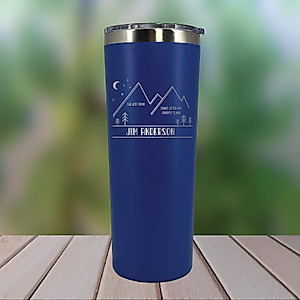 AVITO Personalized Motivational Mountain 22oz Tumbler - Laser Engraved - Vacuum Insulated - Stainless Steel