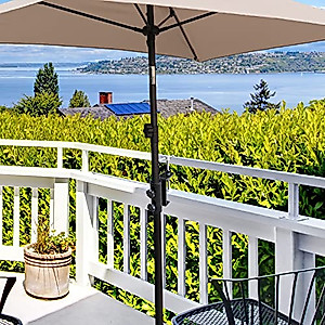 AMMSUN Heavy Duty Upgraded Patio Umbrella Clamp Clip Steel Umbrella Stand Holder Mount Attaches to Railsor Fence Post Railing Bleachers Benches Tailgates Outdoor