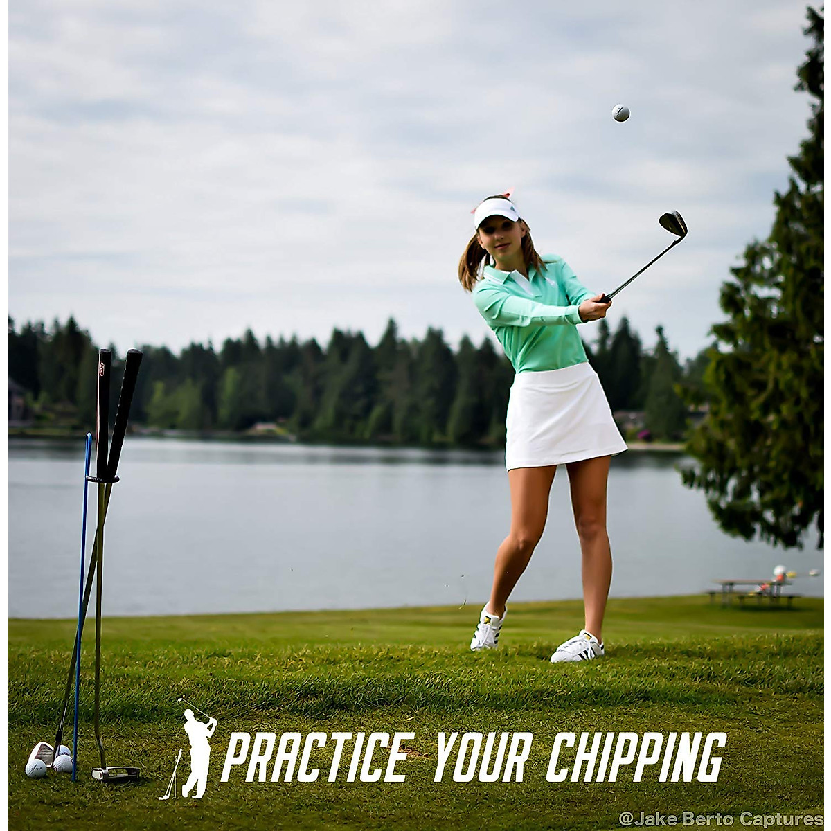 Stepkick Caddy by Bronwcyk - The World's Premier Golf Club Stand. Watch Video. (Black)