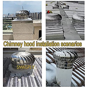MBROS TurbineVentilator Top, Pipe Rain Cover Protector Cap Ending, Silver, 304 Stainless Steel, Robust and Undeformed, for Residential Buildings, Roof Vent Exhaust Hoods, All Purpose Chimney Cowl