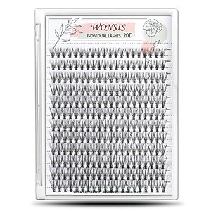 20D Lash Clusters, Individual Lashes, 240 Pcs 20D Individual Lash Extensions, Volume Soft Lightweight Reusable DIY Eyelash Extensions, Thickness 0.07mm C Curl False Eyelashes 10/11/12/13/14mm