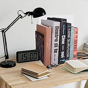 Helsens Bookends, Book Ends, Metal Bookends, Bookends for Shelves Office Home Decorative, Book Ends for Shelves Office Home (6 Pairs, 6.9 x 4.1 x 3.5 inch)