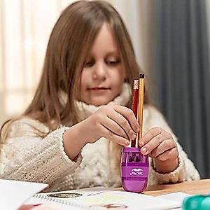 Mr. Pen- Pencil Sharpener & Eraser, 4 Pack, Colorful, 2 Sharpening Holes, Pencil Sharpeners Manual, Manual Pencil Sharpener, Pencils Sharpener, Handheld Pencil Sharpener, Small Pencil Sharpener