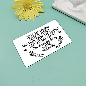 Best Friend Gift Engraved Wallet Insert Card Thank You Gift for Sister in Law Birthday Gift for Brother in Law Engraved Wallet Insert Card Appreciation Gift for Women Men Family Christmas Jewelry