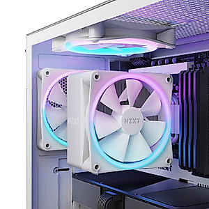 NZXT T120 RGB CPU Air Cooler - RC-TR120-W1 - Conductive Copper Pipes - Fluid Dynamic Bearings - AMD and Intel Compatibility - White
