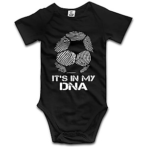 DOQOSESHY Soccer Its in My DNA Baby Climbing Short Sleeve Outfit/Cotton Long Sleeve Romper