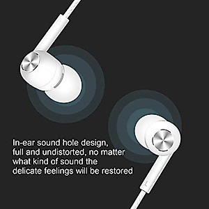 D-GROEE Earbuds Earphones, Wired Headphones in Ear, S32 Universal 3.5mm L-Shaped Plug Wired Earphone for Phone Black