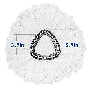 1 Pack Mop Replacement Heads Compatible with Spin Mop, Microfiber Spin Mop Refills, Easy Cleaning Mop Head Replacement