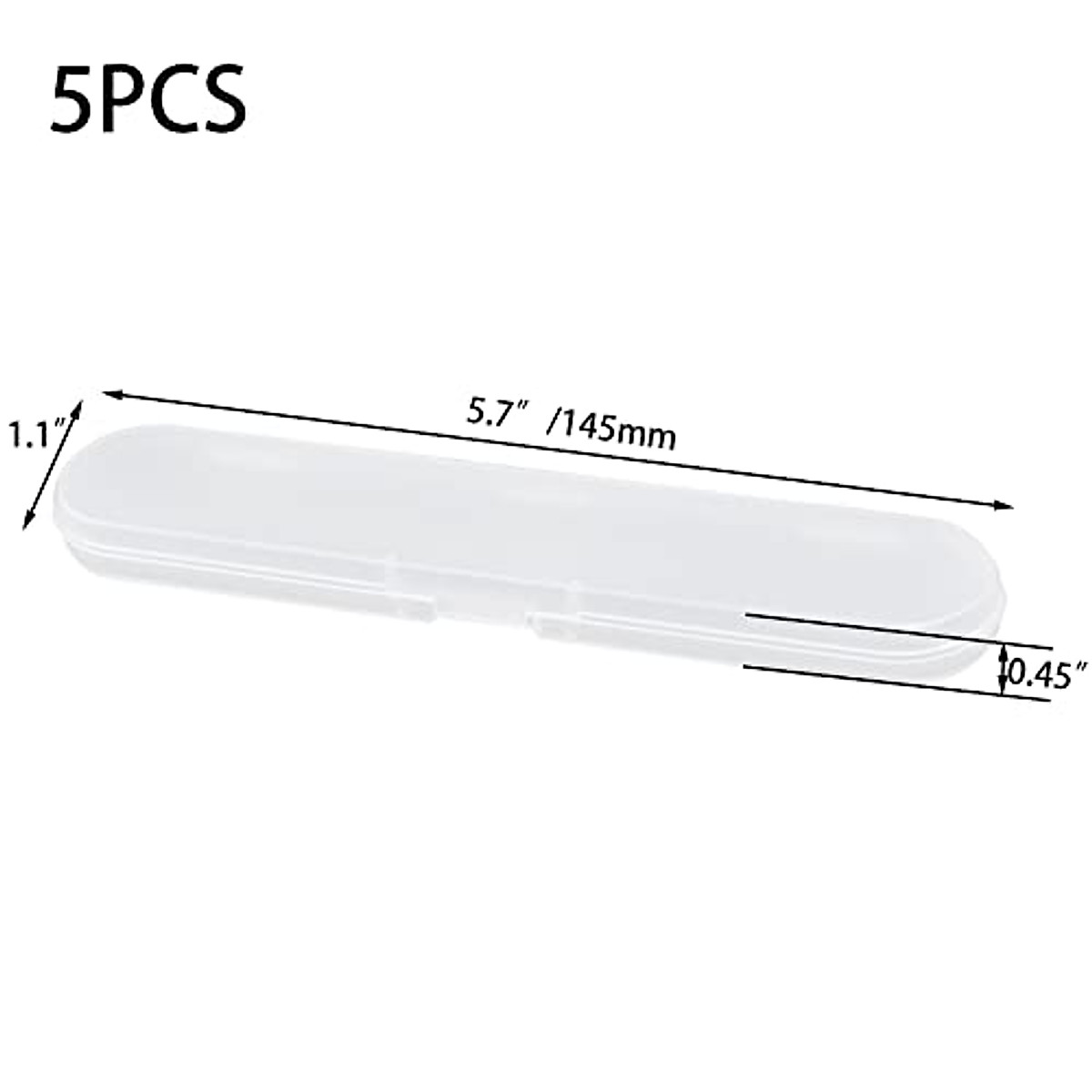 Tighall 5PCS Plastic Acne Needle Storage Box Ear Wax Pick Case Digital Thermometer Storage Case Containers Thermometer Case Portable Orginizer Case for Beauty Tool Ear Pick Brush Craft(Transparent)