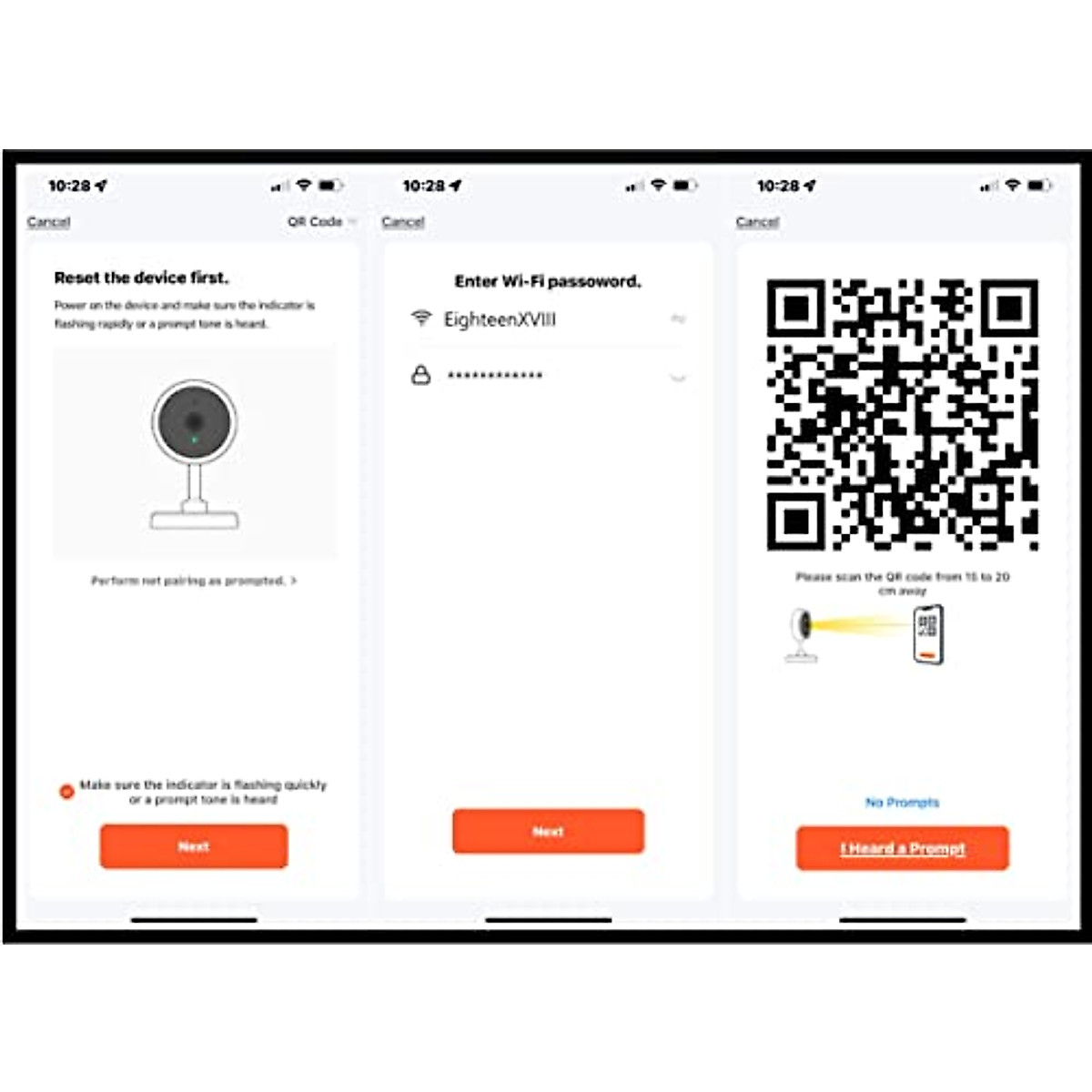 EighteenXVIII Smart Camera 1080P Home Alarm System with Two-Way Audio - Portable Security Cam with Night Vision and Motion Detection - Indoor WiFi Camera for Home - 24/7 Recording Plugged in