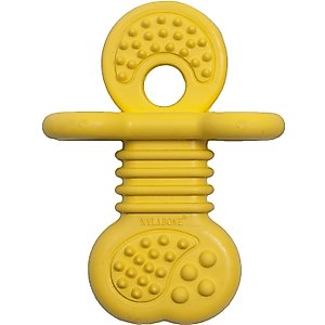 Nylabone Puppy Rubber Teether - Puppy Chew Toys for Teething - Puppy Supplies - Vanilla Flavor, Small/Regular (1 Count)