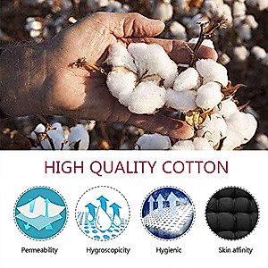 GPPSUNGD Rocking Chair Cushion Set 2 Pack U Shape Patio Seat Cushions Soft Thickened Indoor/Outdoor Patio Chaise Lounger Cushion 18.9 x 18.9 Inch (Navy)