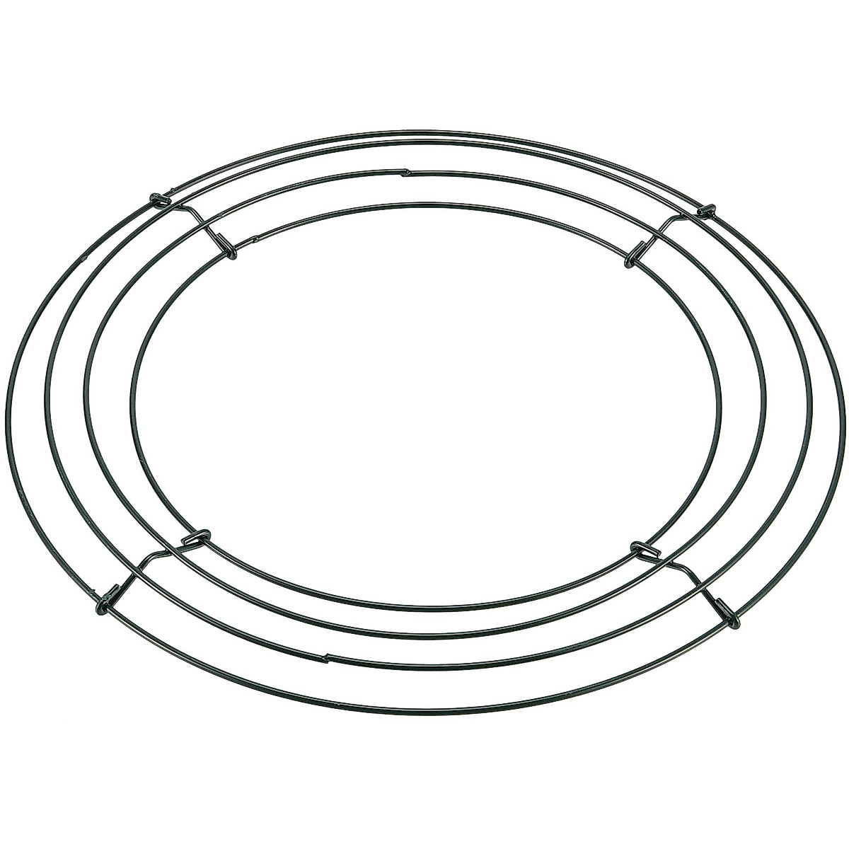 Wire Wreath Frame, ZEONHAK 20 Pack 10 Inches Round Metal Wreath Frame, Wire Wreath Rings for Wedding, Holidays, Home Party Garden Decorations, Valentines, Dark Green