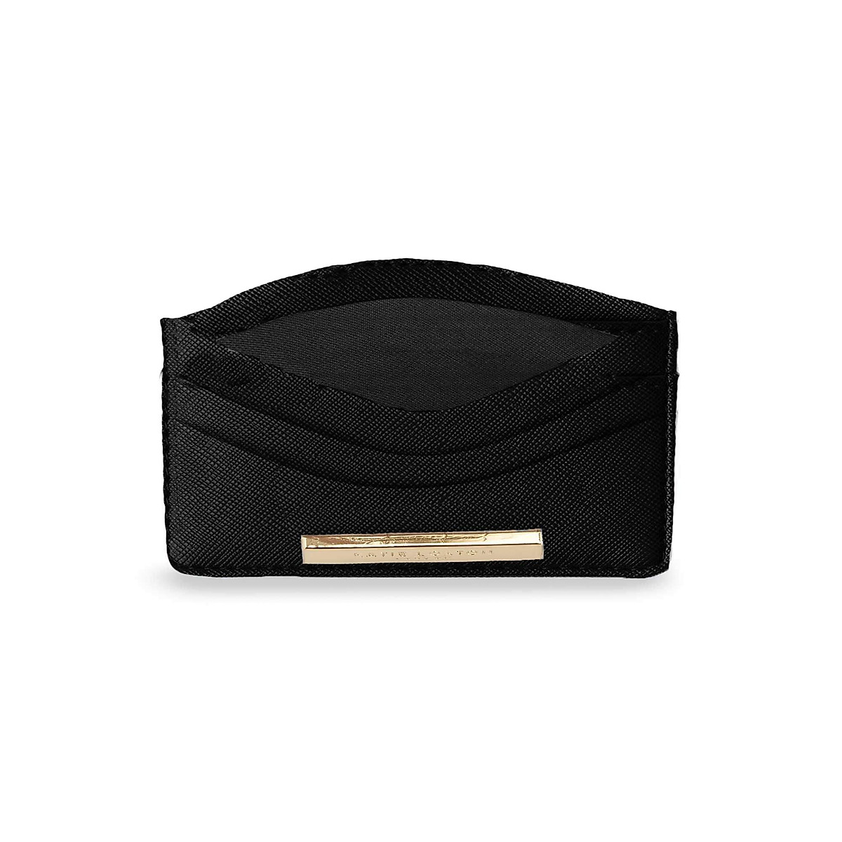 KATIE LOXTON Mega Bucks on Black Womens Small Vegan Leather Card Holder Wallet