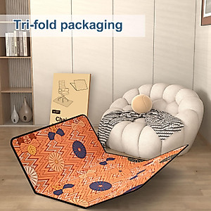 Mapuon Heavy Duty Desk Chair Mat for Carpet & Hardwood Floors, 48" x 36" Exquisite Jacquard Floor Mat Office Chair Mat for Carpeted Floors and Hardwood Floor for Home Office