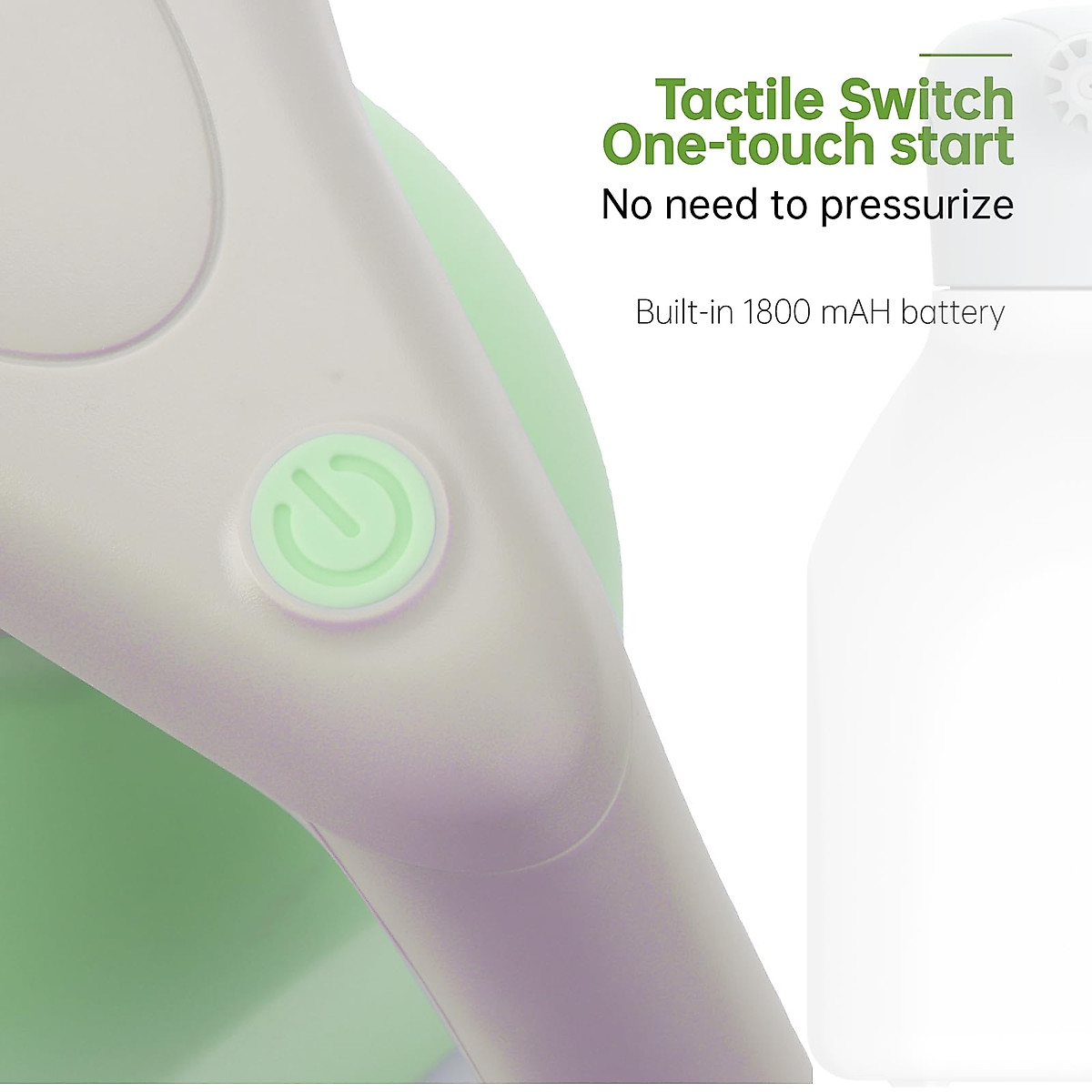 ACORNS Electric Spray Bottle 2L/0.5Gallon,Automatic Plant Sprayer,Pump Sprayer,Indoor Plant Sprayer with Adjustable Nozzle (Green)