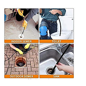 MAMIA PAIRS 100 FT Sewer Jetter Kit for Pressure Washer,Sewer Jetter Nozzles Kit,Drain Cleaning Hose for Pressure Washer,Corner,Button Nose and Rotating Sewer Jetting Nozzle,1/4 Inch NPT,5800 PSI