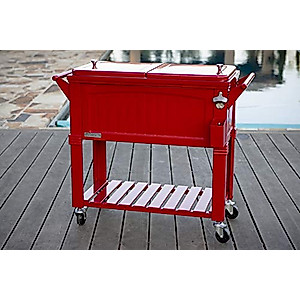 Permasteel 80 Quart Portable Cooler in Red