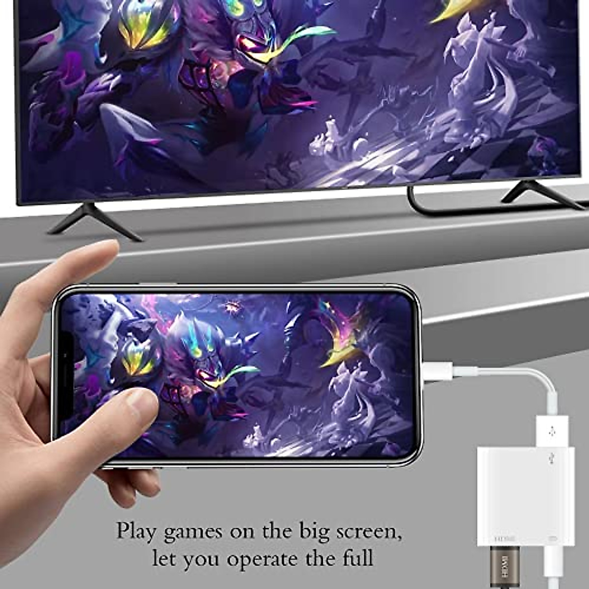 HIEbee Compatible with iPhone iPad to HDMI Adapter,1080P Digital AV Connector Adapter for iPhone12/11/11pro max/XR/XS/X/8/7 iPad Pro Air Mini iPod to TV/Projector/Monitor