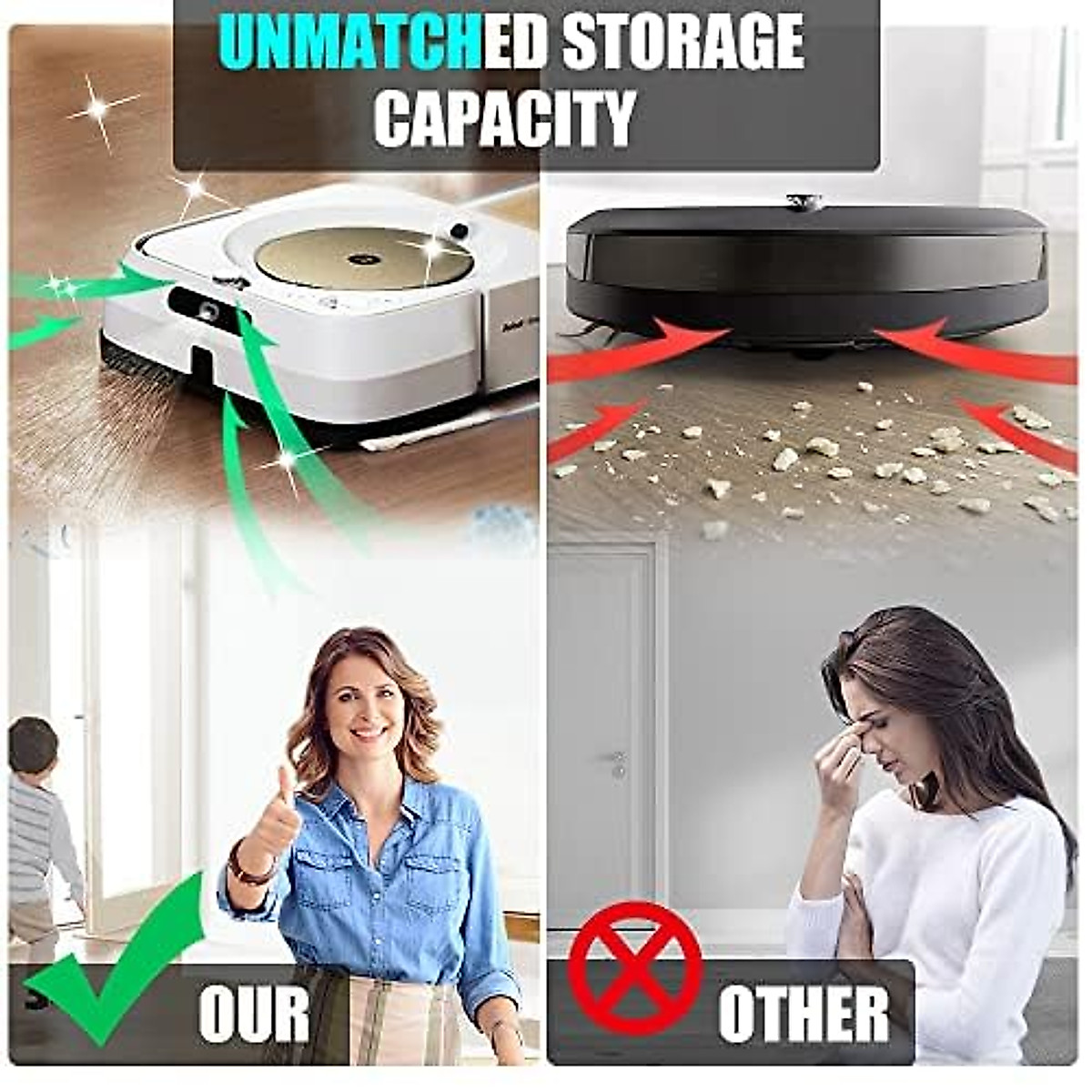 16 Packs For irobot Roomba bag Vacuum Bags, Replacement For irobot Roomba bag i8 i8+, For Irobot Roomba Bags i8Plus i7 Plus, i8, i3, i4,J7+, J7 S9 Plus