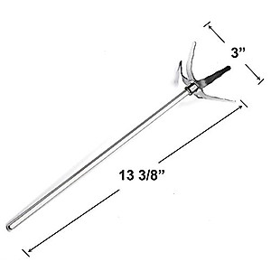 DELSbbq 3 Inch Stainless Steel Pork Puller Used with Standard Hand Drill