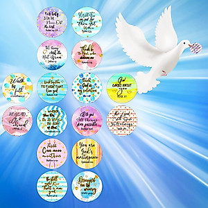 35 Pcs Christian Magnets Inspirational Refrigerator Magnets Motivational Fridge Magnets Round Quotes Spiritual Bible Verse Magnets for Fridge Supplies,1.35 Inches Diameter(Bible Verses)